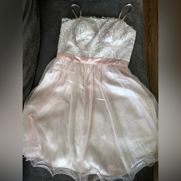 Hailey Logan | Dresses | Pastel Pink And Champagne Dress Hailey Loganby Adrianna Papell | Poshmark